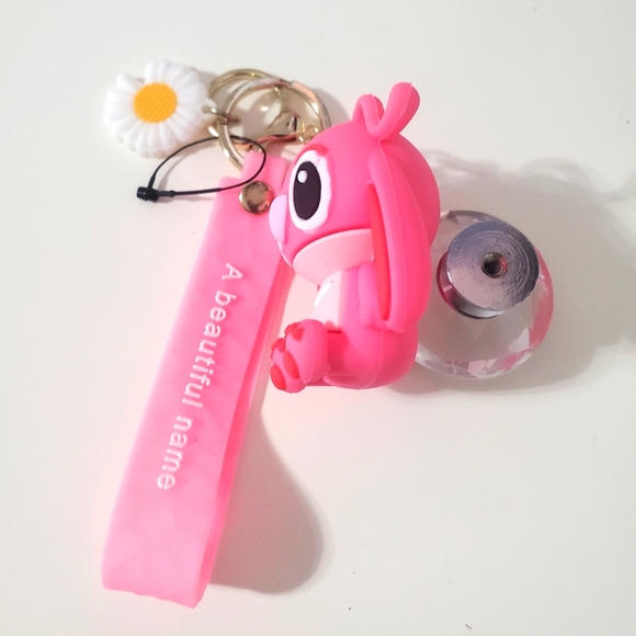 Accessories | Disney Stitch Pink Keychain 3d Silicone | Poshmark